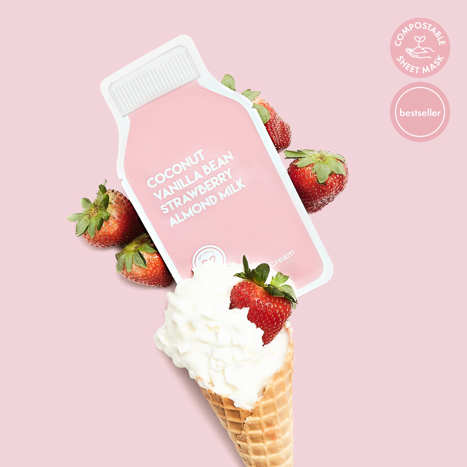 Strawberries & Cream Soothing Raw Juice Mask | ESW Beauty