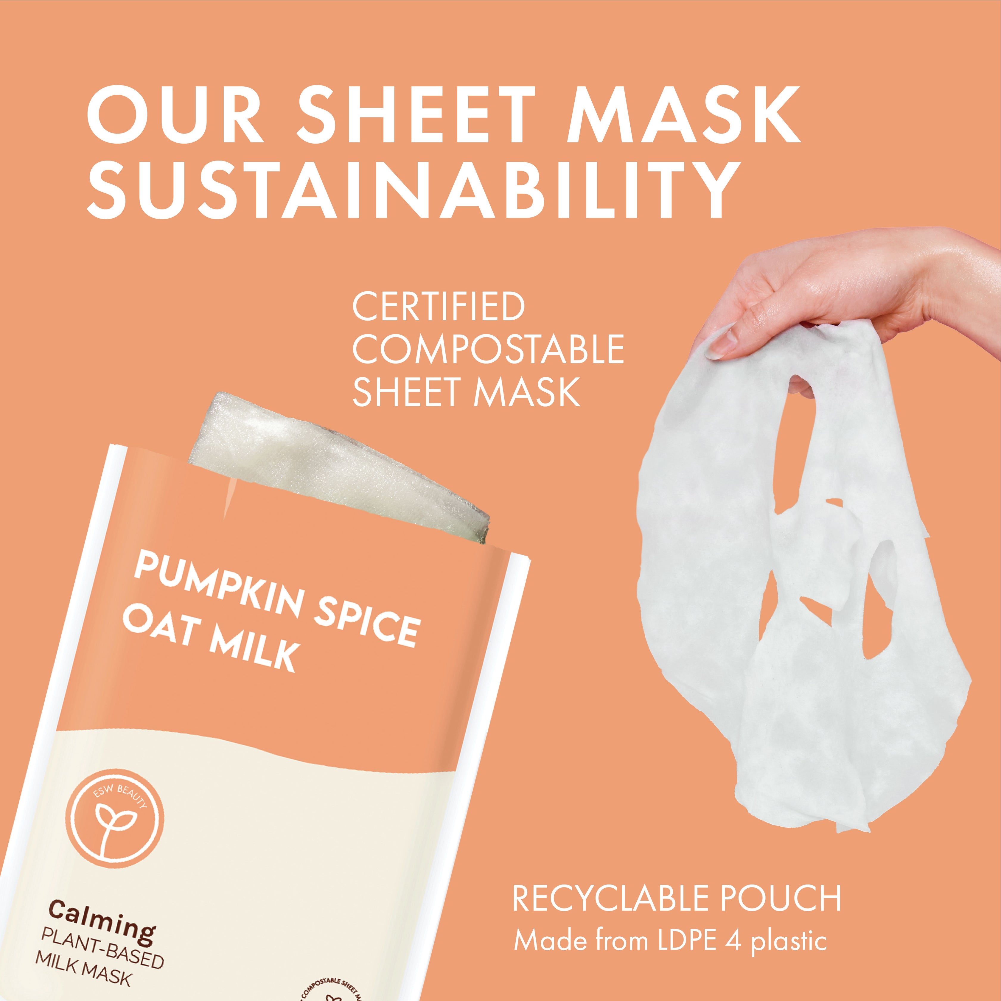 Pumpkin Spice Oat Milk Calming Plant-Based Milk Mask | ESW Beauty