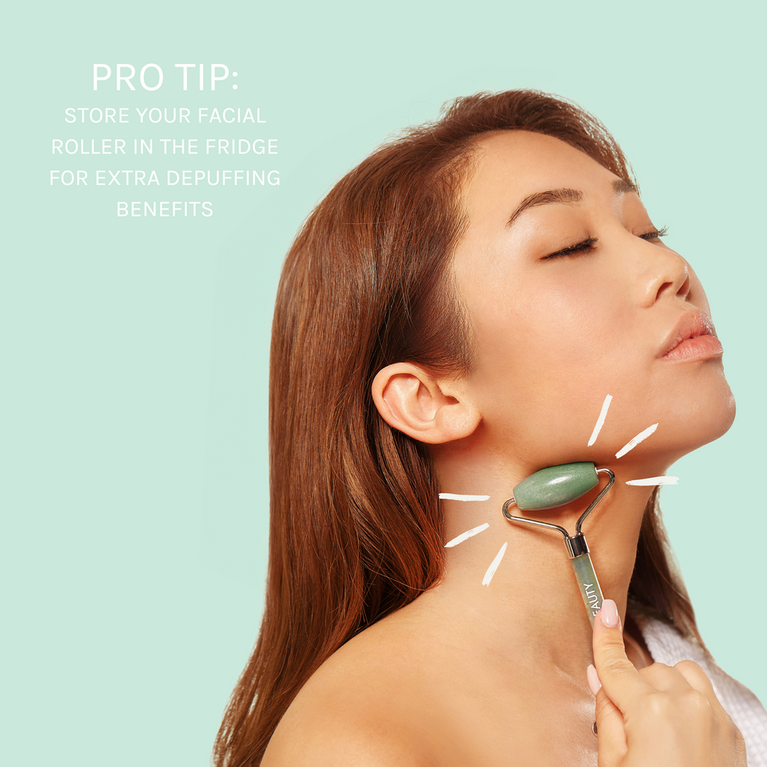 Mint Green Tea Jade Crystal Facial Roller | ESW Beauty