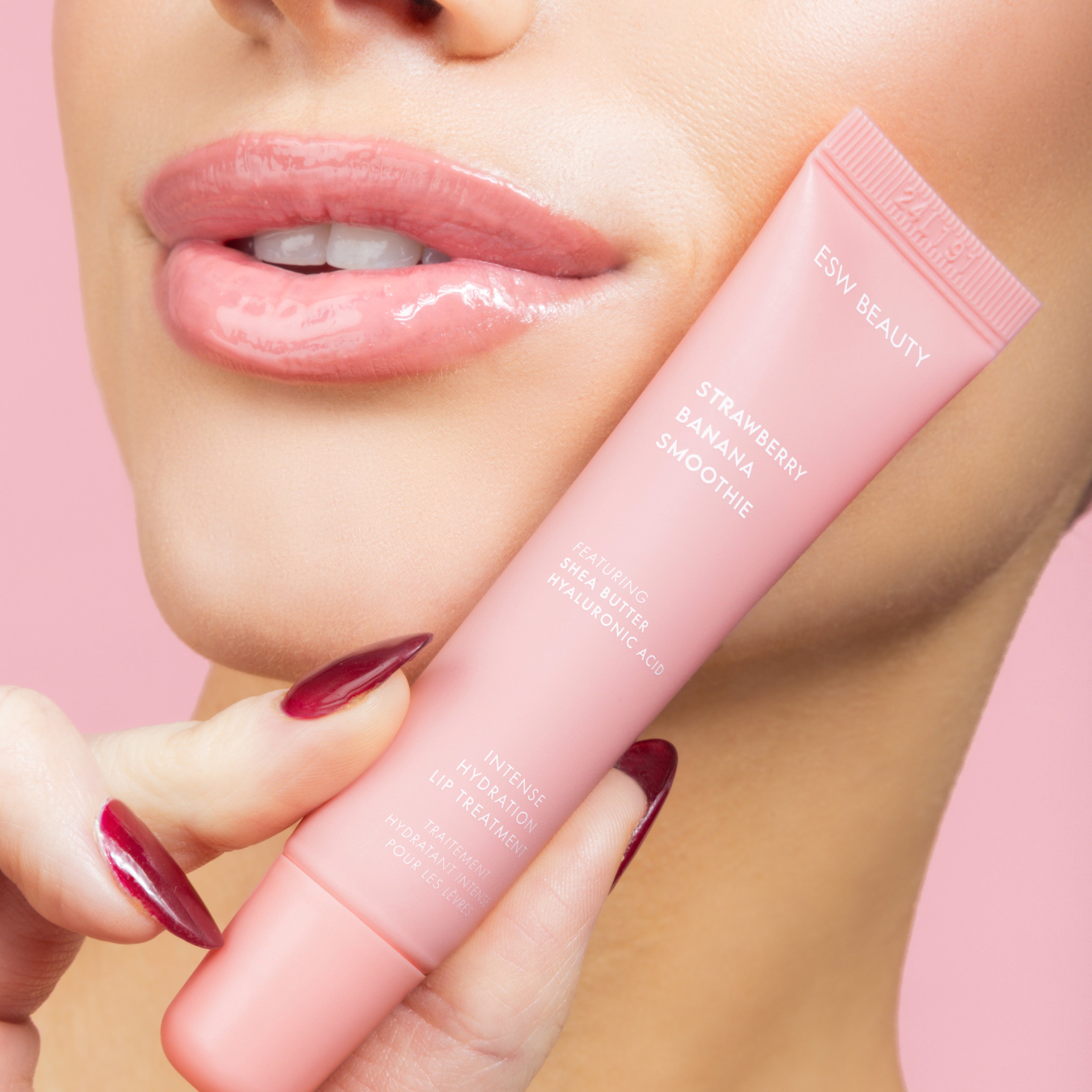 Strawberry Banana Smoothie Intense Hydration Lip Treatment | ESW Beauty